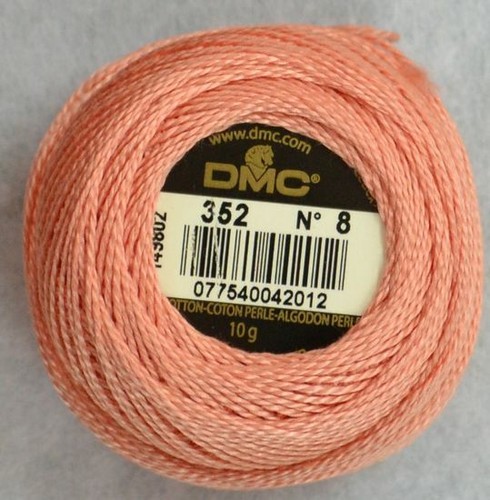 DMC Perle No.8 Cotton 10g Ball 80m Colour 352 LIGHT CORAL | eBay