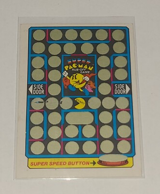 PAC-MAN 1982 FLEER SUPER RUB-OFF GAME CARD (PAC-MAN FACING LEFT) | eBay