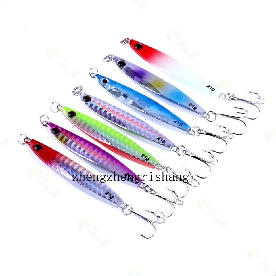 5pcs Lead Metal Jigging Lure 40g Spoon Bait Saltwater Jig Fishing ...