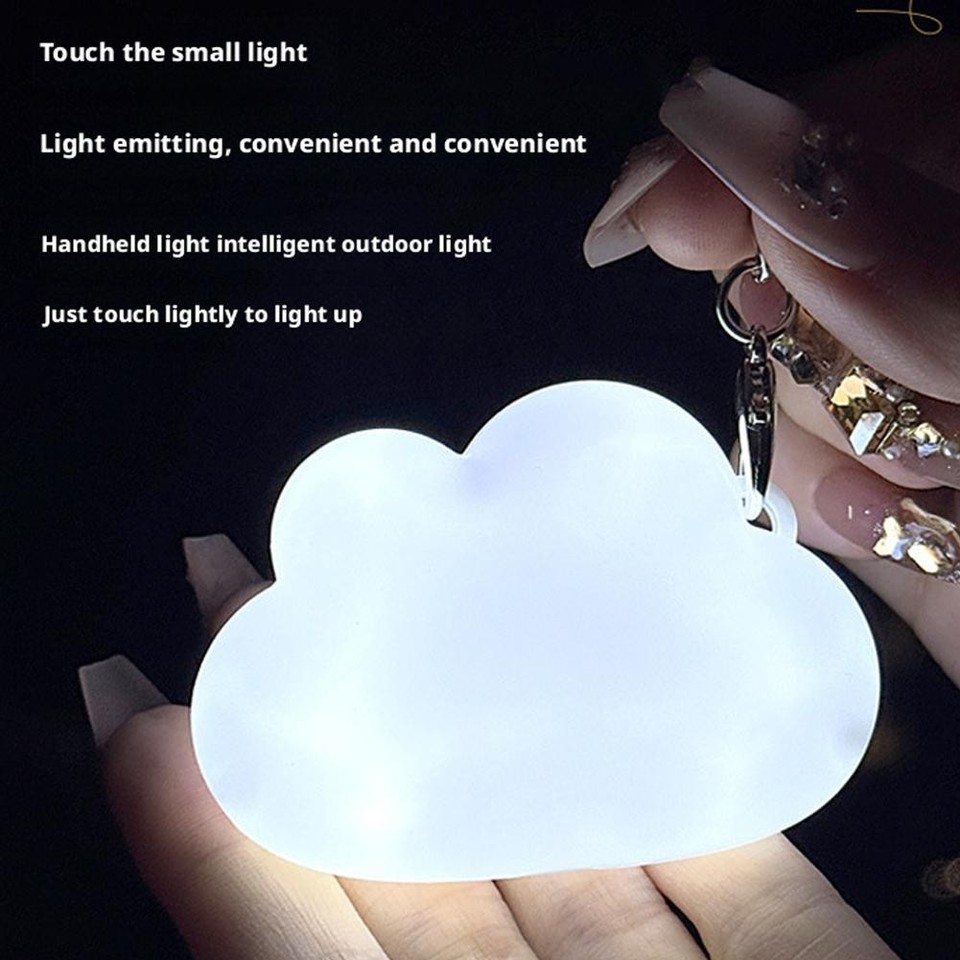 Touch Sensor LED Light Keychain Cute Key Women Bag Charm Decor Accesso ...