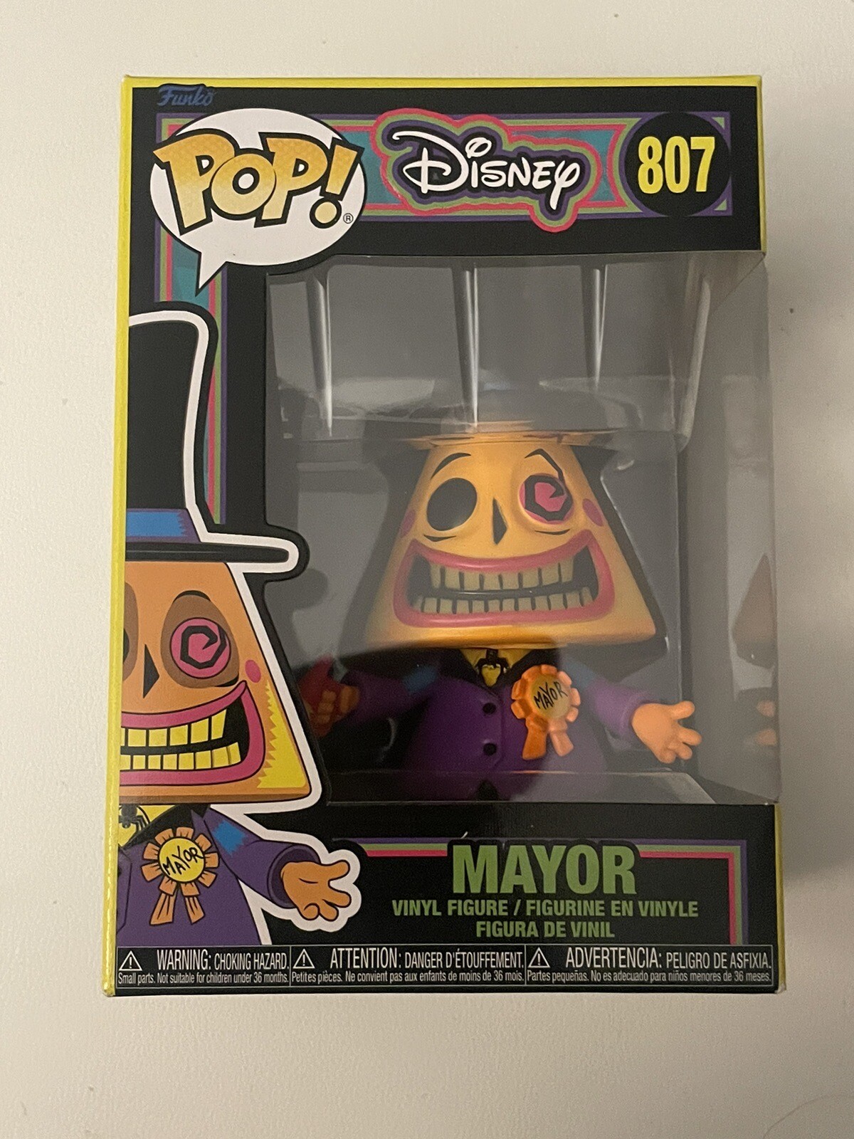 Funko Pop! Vinyl: Disney - Mayor (Black Light) #807 w/protector ...