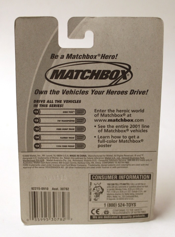 Matchbox Highway Heroes VW Transporter #12 Sealed | eBay