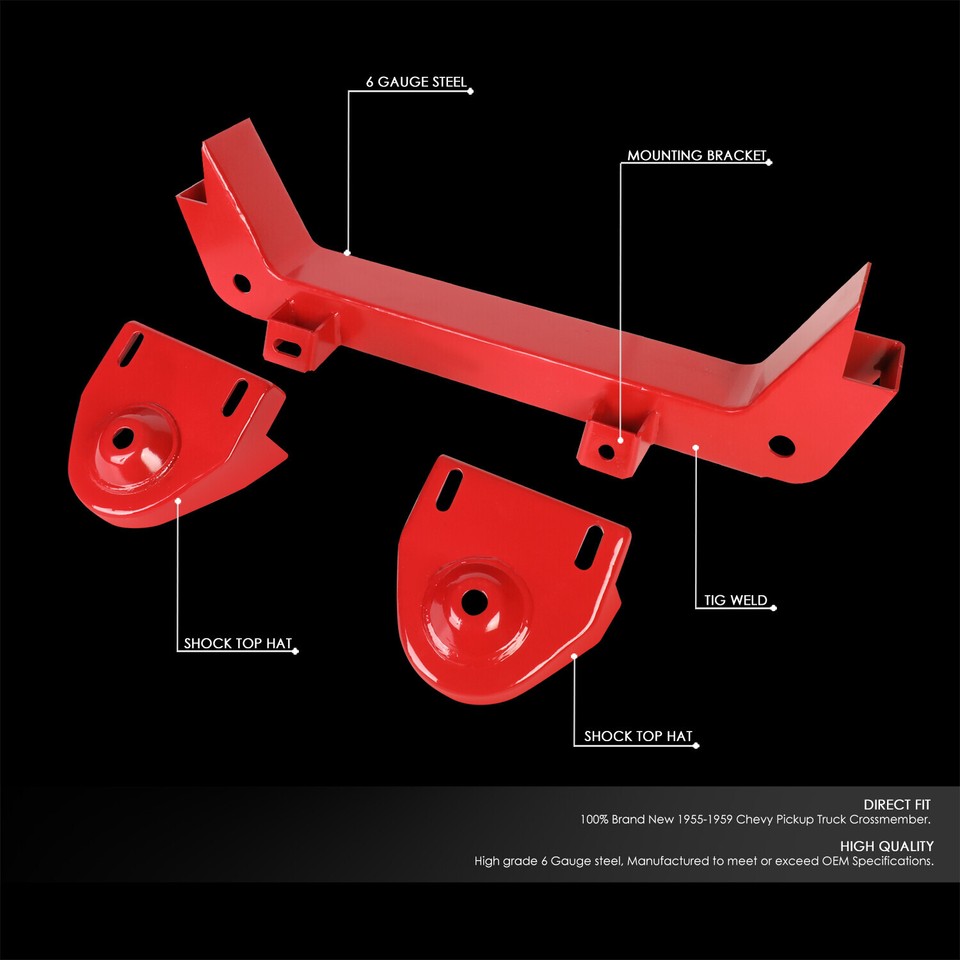 FOR 55-59 CHEVY TRUCK MUSTANG II IFS FRONT SUSPENSION CROSSMEMBER W ...