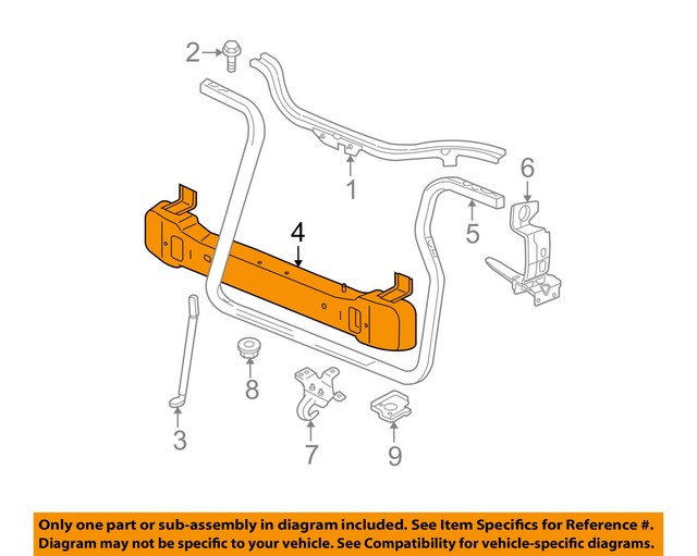 Jeep Chrysler OEM Radiator Core Support-lower Cross Member 5166082AB ...