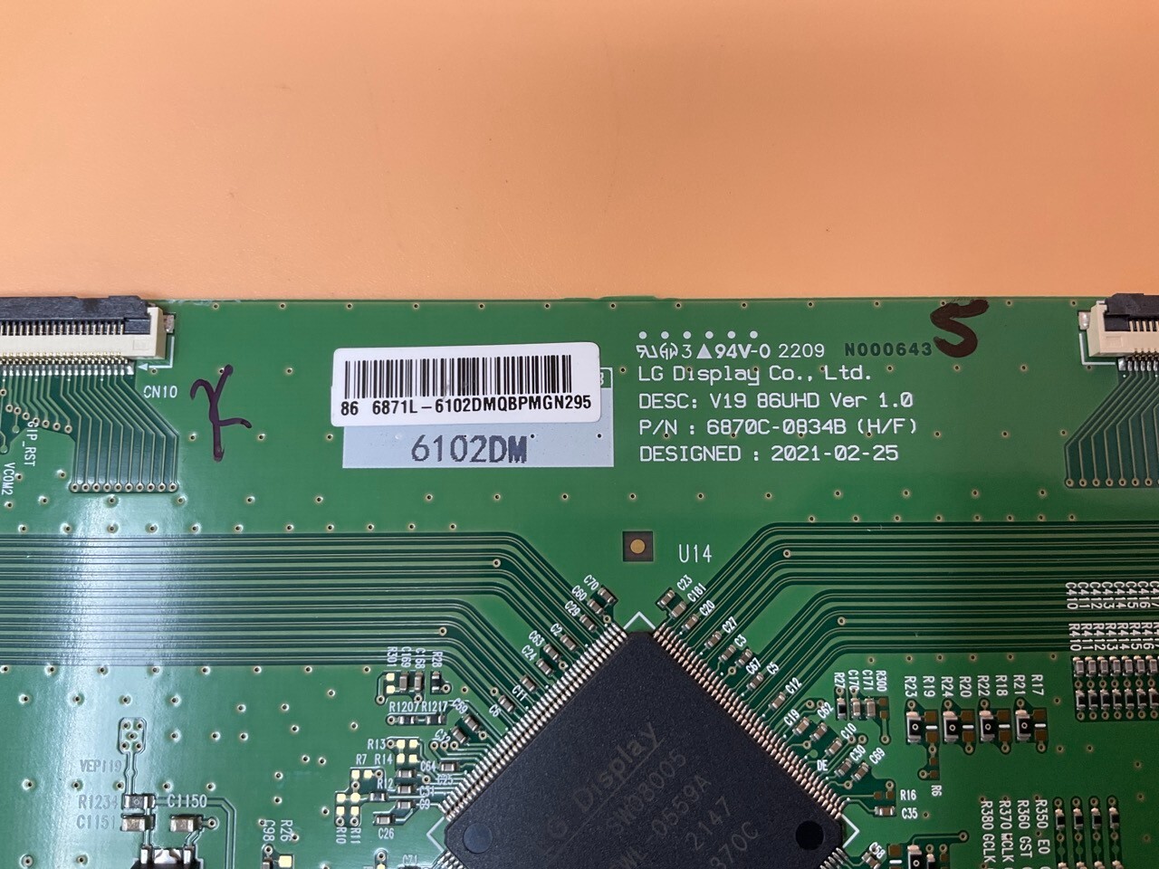 T-Con Board for LG 86UR340C9UD 86" UHD Commercial Signage TV 6870C ...