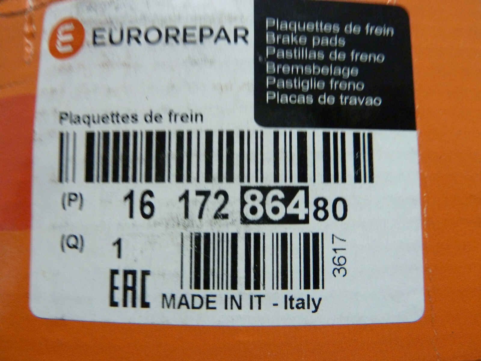 GENUINE EUROREPAR VAUXHALL MOVANO RENAULT MASTER 3 SET OF NEW FRONT ...