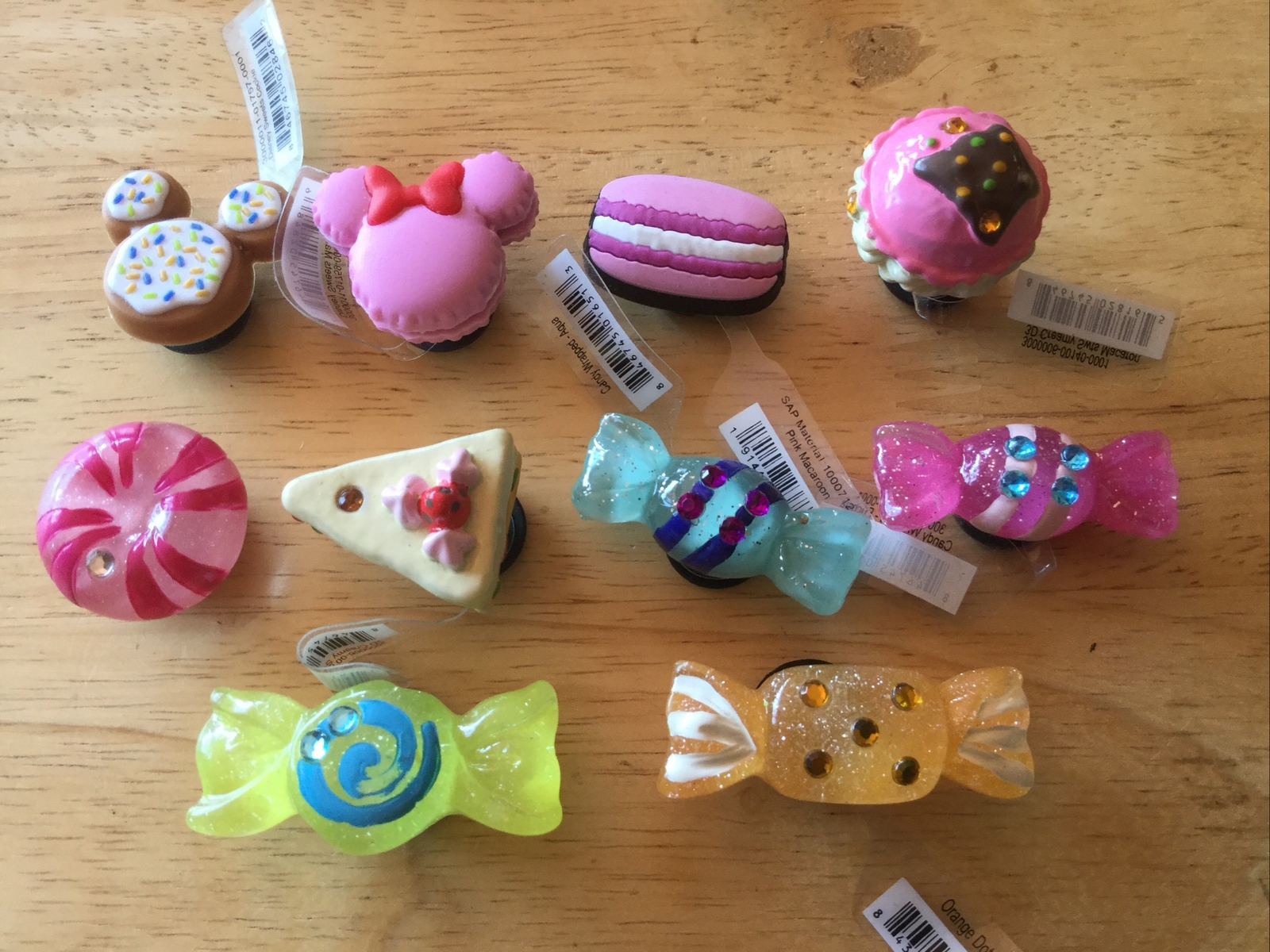 DISNEY COOKIE, MACARON, CAKE, HARD CANDY, TWIST, AUTHENTIC JIBBITZ SHOE ...