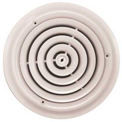 TruAire 800-10 10 in. White Round Ceiling Diffuser (Duct Opening ...