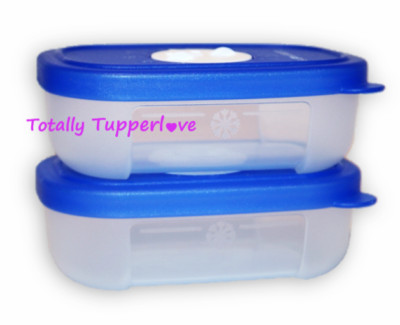 Tupperware 2 Freeze Smart Containers 4 oz. Dial Date Timers Freezer ...