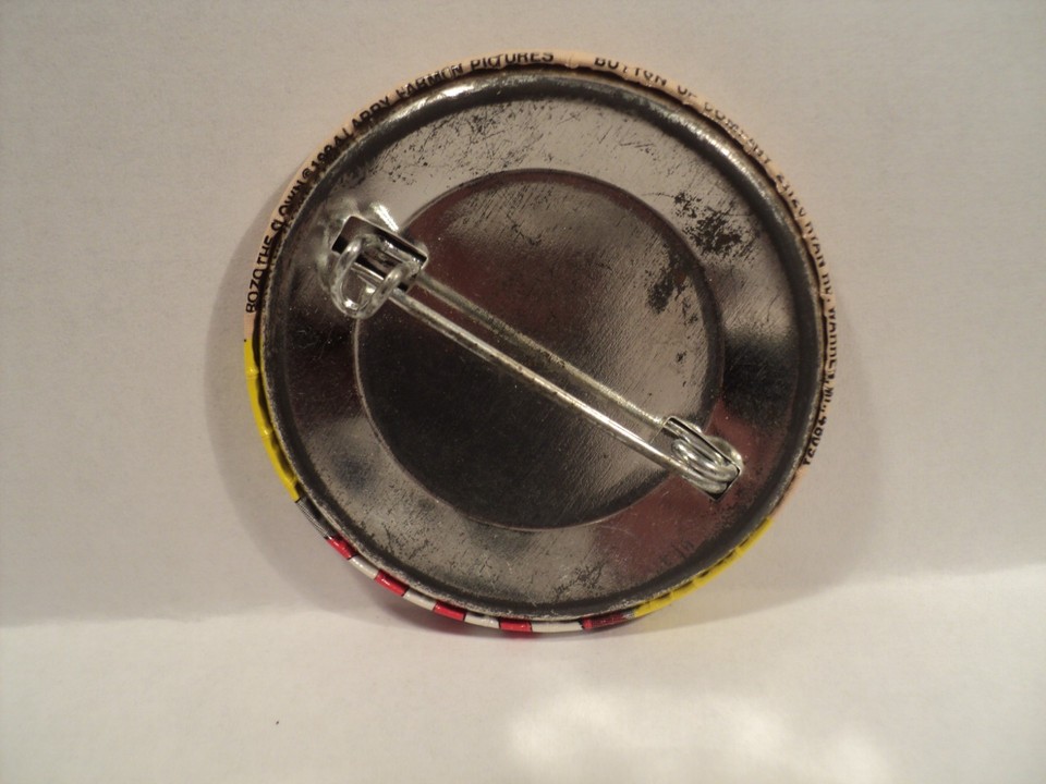 1984 Bozo the Clown for President Pinback Button 1-3/4" Pin Button Up ...