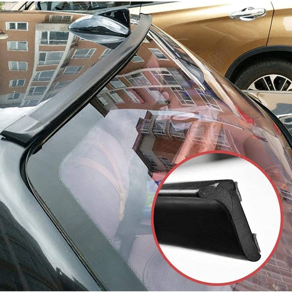 4.5CM Upgrade 1.5m Universal Matte Black Rubber Trunk Spoiler Lip | eBay