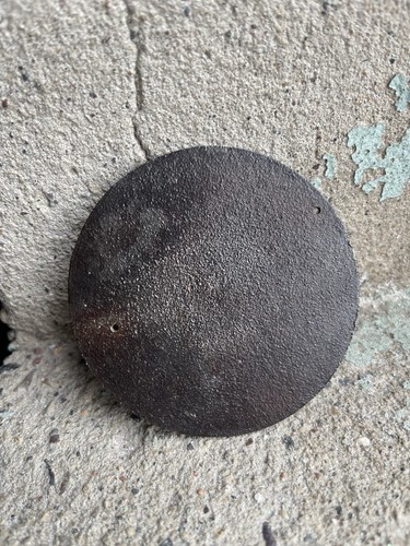 Vintage 1892 Round Keystone Cast Iron Name Plate Badge Sign ...