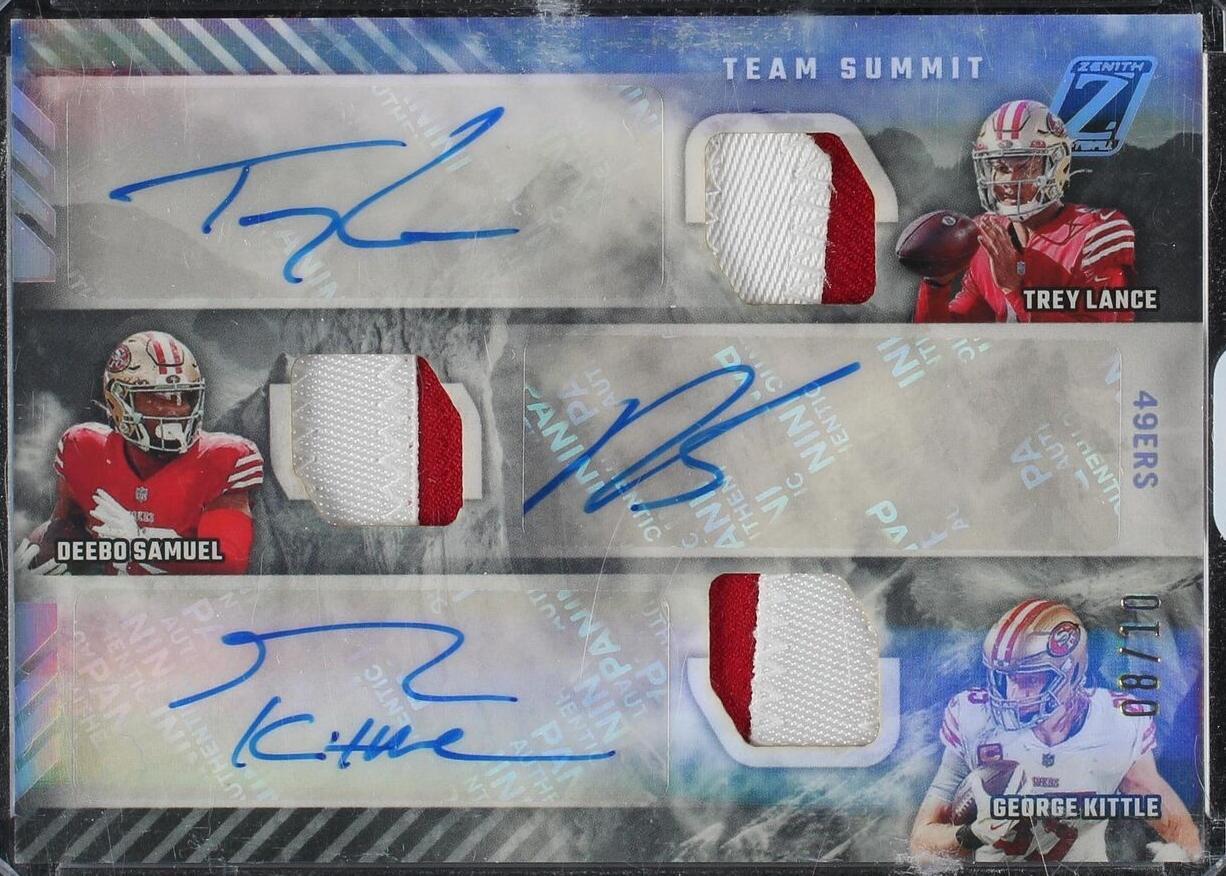 2022 Panini Zenith - Team Summit Autographs Trey Lance, Deebo Samuel ...