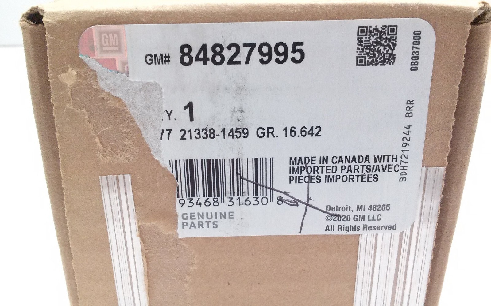 2021-2022 GM driver side roof panel joint finish molding OEM 84827995 ...