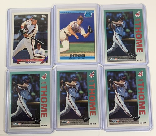 Jim Thome Rookie Card & Baseball Card lot of 6 Cleveland Indians MLB | eBay
