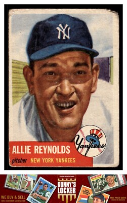 1953 Topps Allie Reynolds 141 New York Yankees | eBay