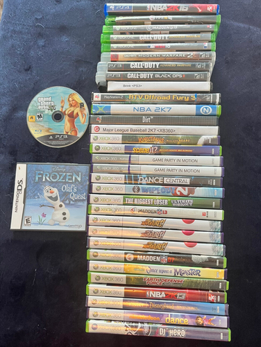 Huge Video Game Lot Mixed 33 Games - Xbox 360, Xbox One, Xbox, Ps4, Ps3, Ps2, DS | eBay