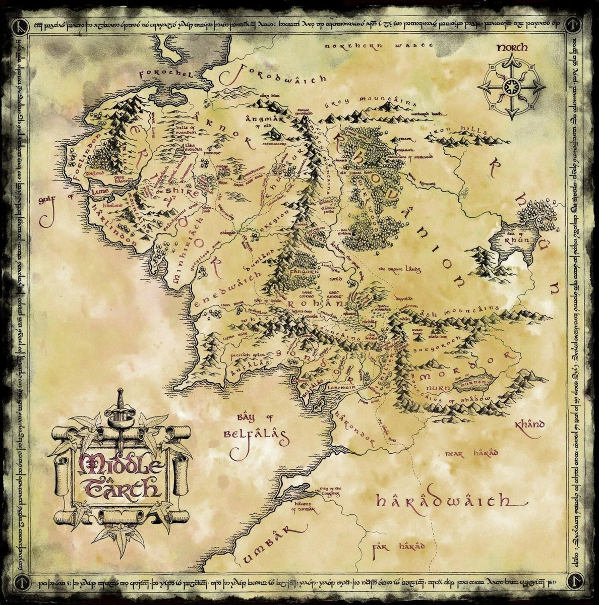 Rohan Lord Of The Rings Map