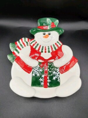 Fitz And Floyd Holiday Snowman Dish | eBay