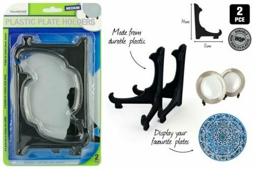 Medium size Adjustable Hinged Stand Plastic Plate Holders (set of 2 ...
