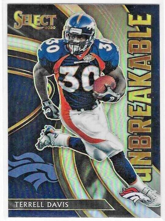 2020 PANINI SELECT TERRELL DAVIS UNBREAKABLE SILVER PRIZM DENVER ...
