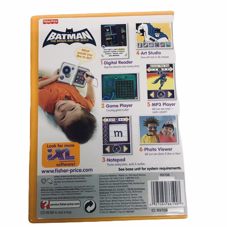 Fisher Price iXL Batman The Brave And The Bold Learning Game Software 3 ...