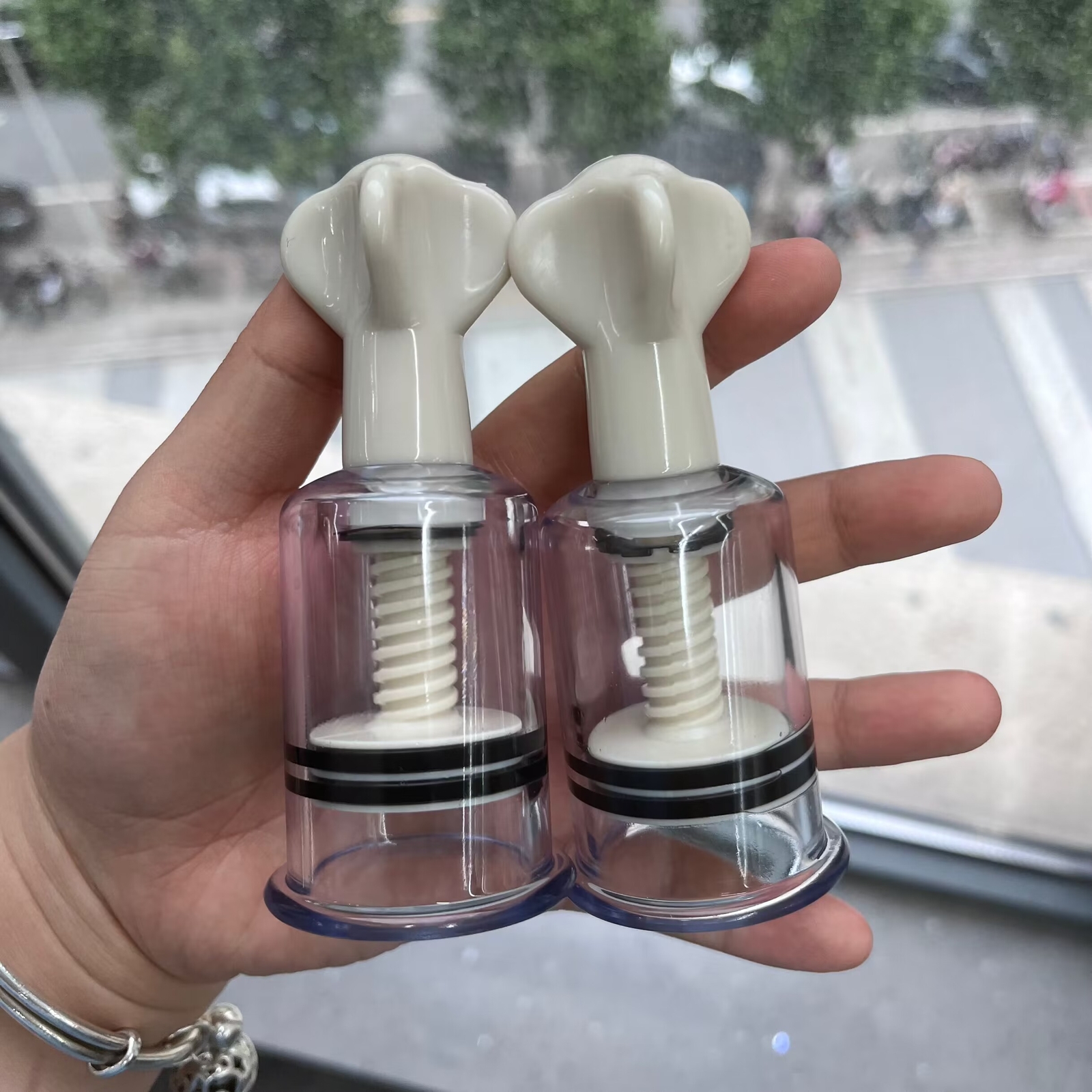 2pcs Nipple Enlarger Pump Suction Sucker Cupping Enhancer Clitoris Clit