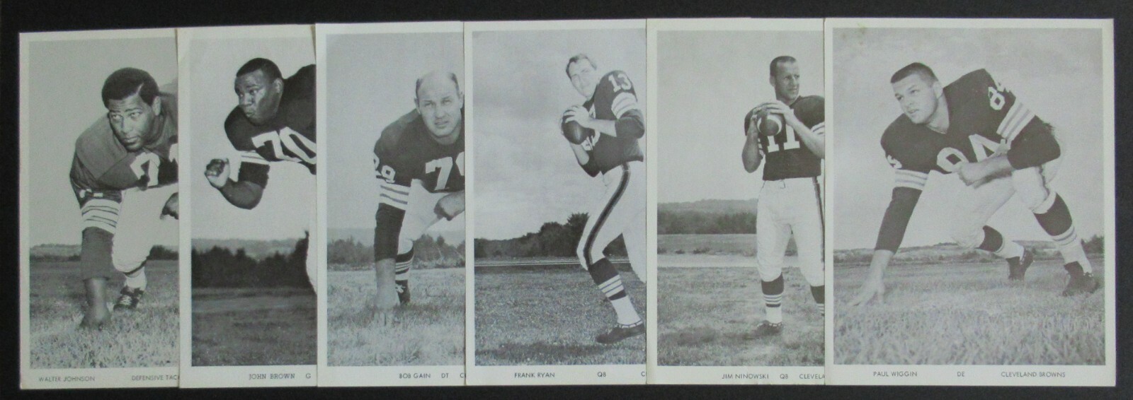 1960s Cleveland Browns Team Issue Photo Lot, 6 Diff. Frank Ryan, Gain ...