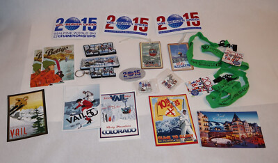 Vail Colorado 2015Alpine World Ski Championships pin VIP pass stickers ...