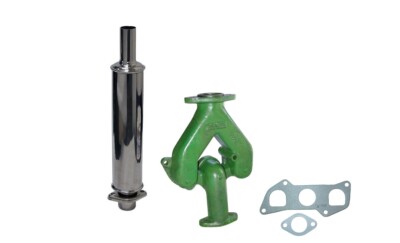 M3060T New Manifold & Muffler for John Deere 420 Tractor, up to Serial ...