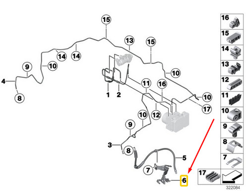 NEW BMW 2 COUPE F22 FRONT LEFT BRAKE HOSE BRACKET 34306792255 6792255 ...