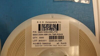 (5K) SMN1206A-680-JTW RCD Res Array Isol 0.062W 68ohm 50V 5% 200ppm 8 ...