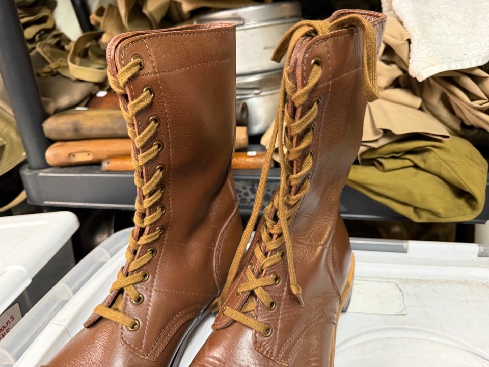 WWII US AIRBORNE PARATROOPER CORCORAN BROWN JUMP BOOTS-SIZE 11 | eBay