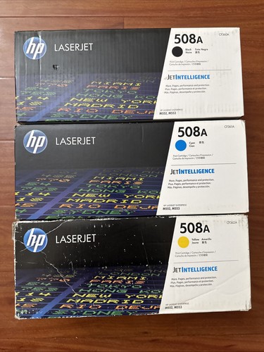 Genuine HP 508A Toner Set CYK - CF360A CF361A CF362A New Sealed M552 | eBay