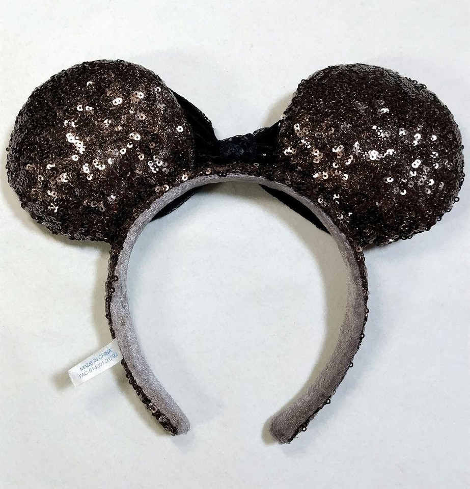 Minnie Headband Sequins Brown Ribbon Black Tdl Official | eBay