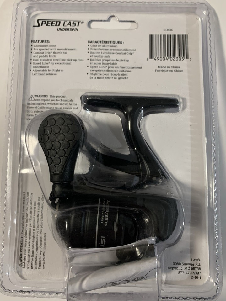 LEW'S SPEED CAST UNDERSPIN SUS1C 4.4:1 TRIGGERSPIN REEL CLAM PACK NIP ...