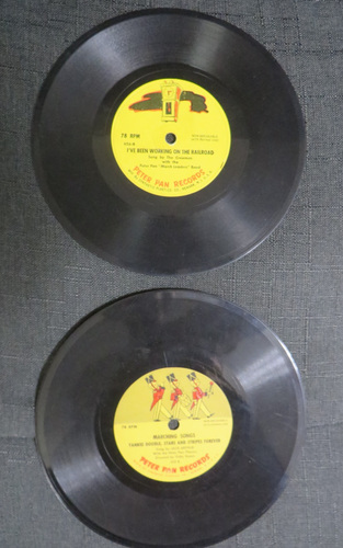 VINTAGE PETER PAN CHILDRENS RECORDS 78 RPM 7" DIAMETER | eBay