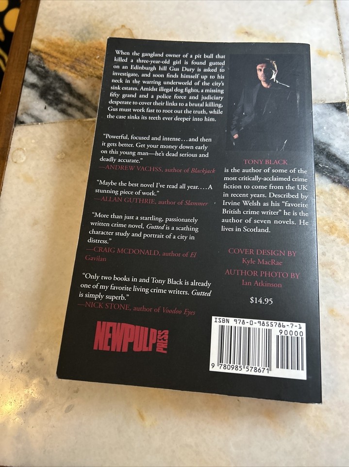 Gutted By Tony Black Gus Drury 2 New Pulp Press 1st Edition ...