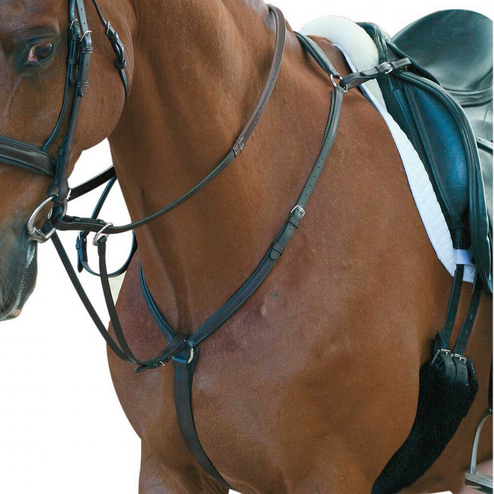 COLLEGIATE ENGLISH LEATHER HUNTER HUNTING BREASTPLATE MARTINGALE ...