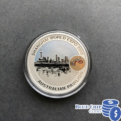 2010 $1 Shanghai World Expo Australian Pavilion Cityscape 1oz Silver ...