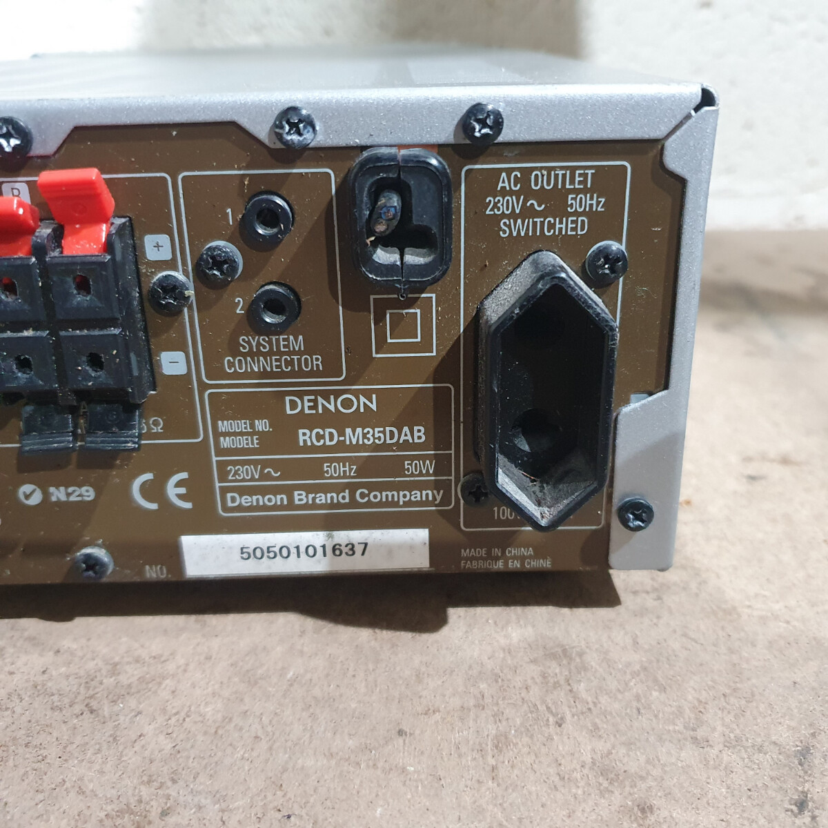 Denon RCD-M35DAB Silver Digital Audio Broadcasting Stereo CD Receiver ...