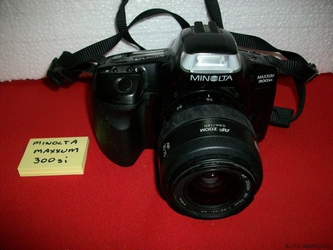 MINOLTA MAXXUM 300si 35mm W/ AF ZOOM .5m/1.6ft 35-70mm LENS POINT ...