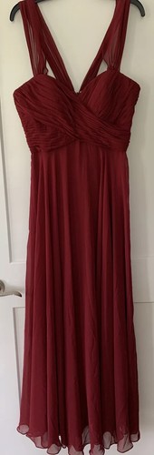 DESSY COLLECTION Burgundy long evening gown - size 10 - by Vivian ...