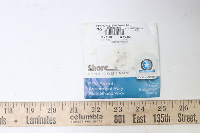 Shore Lens Aspherical Poly Blue Shield AR+ 65/70mm 0038094405 | eBay