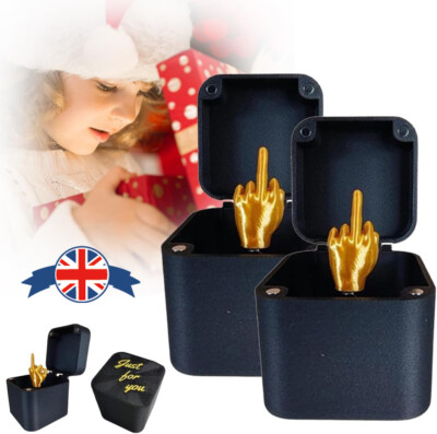 Middle Finger In A Box Funny Surprise Box Pop up Christmas Novelty Fun ...