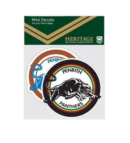 NRL Heritage Mini Decal - Penrith Panthers - Car Sticker Set Of 2 ...