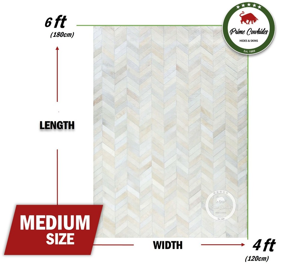 Patchwork Cowhide Rugs | Chevron Patchwork Cowhide Rug Off White | eBay