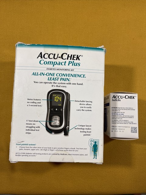 Accu-Chek Compact Plus Blood Glucose Monitoring Meter System for sale ...
