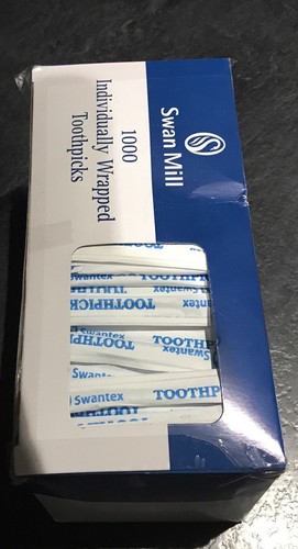 50 Toothpicks Swantex Plastic Quill Individually Wrapped Post 17tq1 for ...