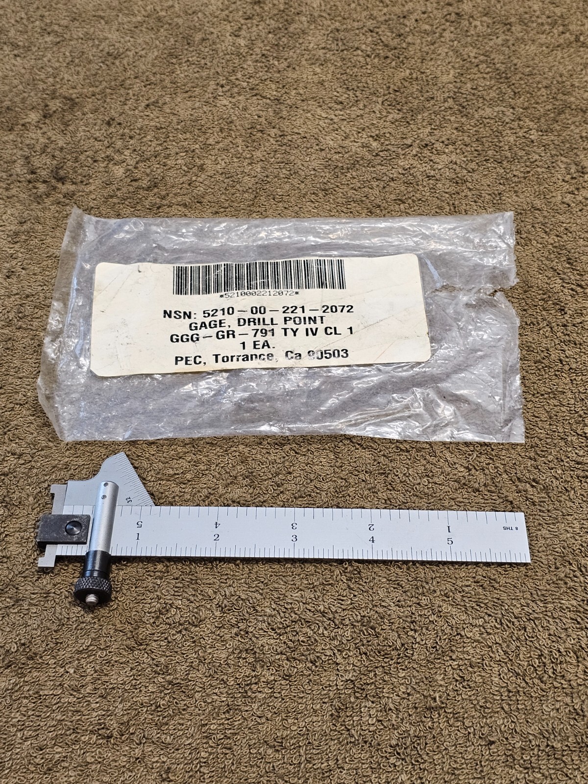 PEC Products Engineering 402 006 aDrill Point Gage Hook Ruler 6" | eBay